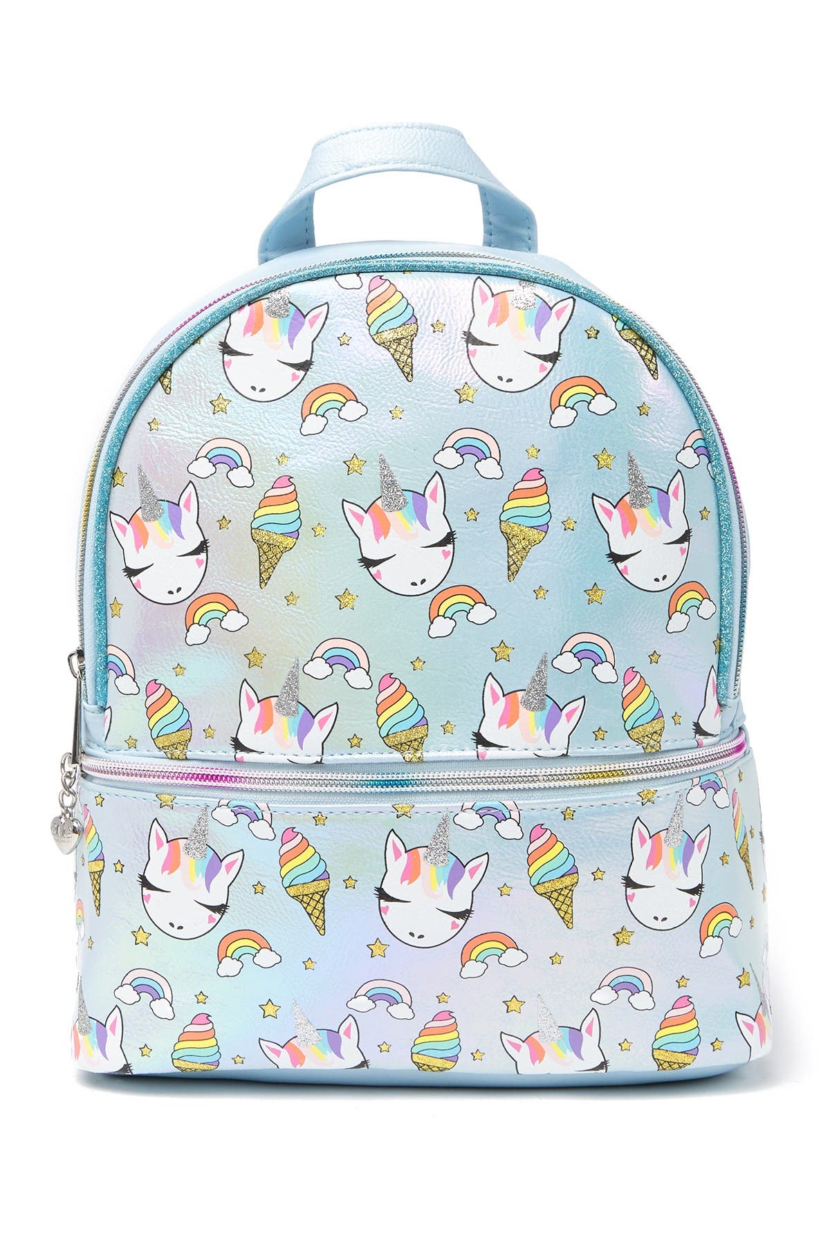 OMG Accessories Sweets Unicorn Print Metallic Mini Backpack | Nordstromrack