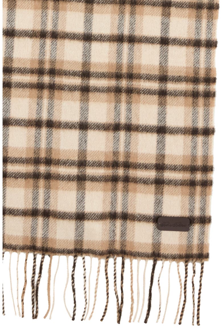 Camel Hair Grid Plaid Scarf (Men) | Nordstrom