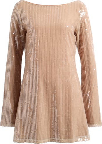 Reformation Sereia Sequin Long Sleeve Minidress | Nordstrom Reformation Sereia Sequin Long Sleeve Minidress | Nordstrom