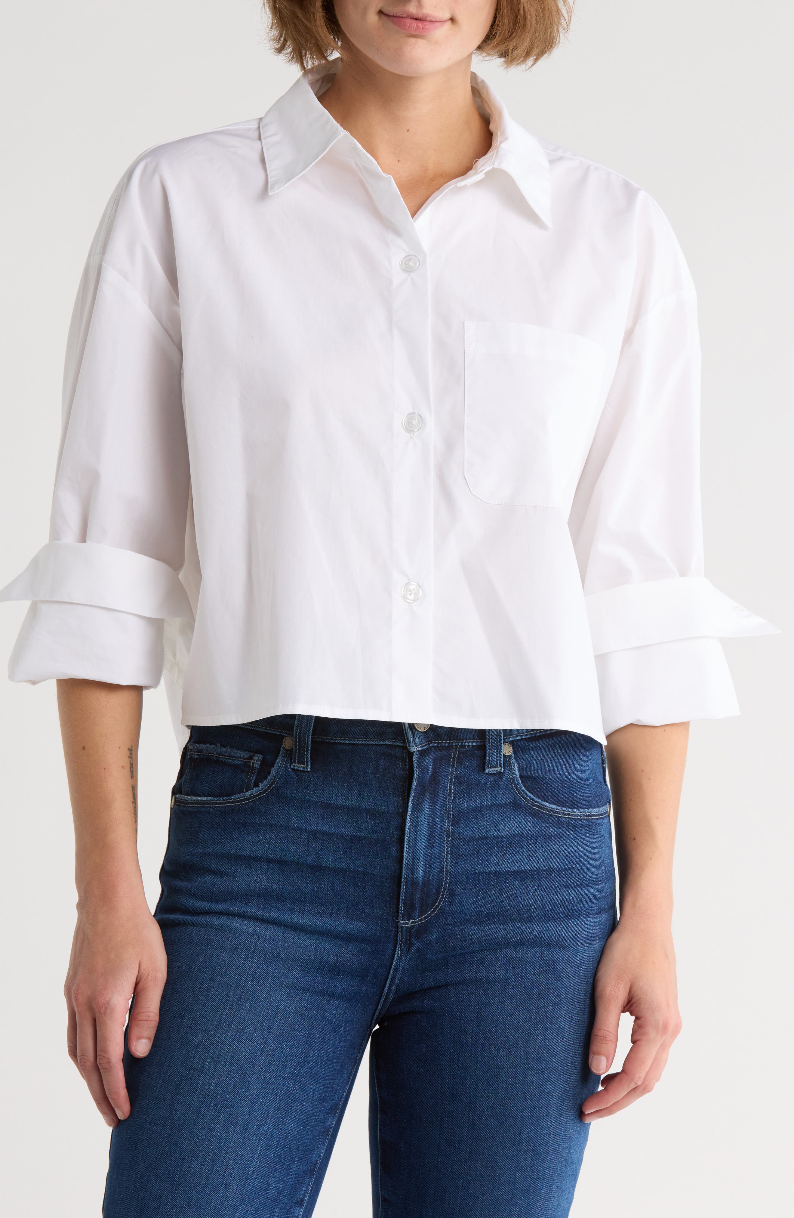 INTERNATIONAL DESIGNER Long Sleeve Roll Cuff Shirt | Nordstromrack