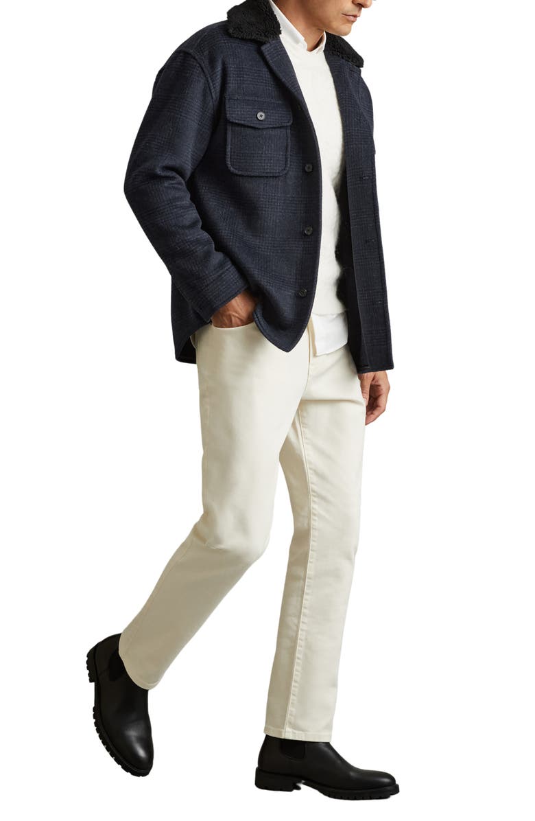Reiss Pernix Glen Plaid Wool Blend Shirt Jacket | Nordstromrack