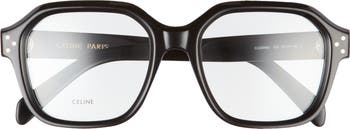 CELINE 52mm Square Optical Glasses | Nordstrom
