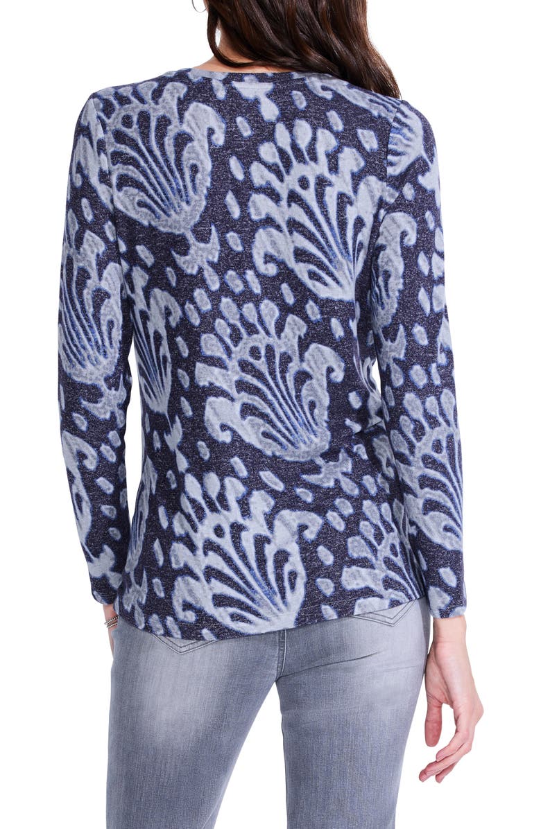 NZT by NIC+ZOE Shadow Floral Long Sleeve V-Neck Top | Nordstromrack