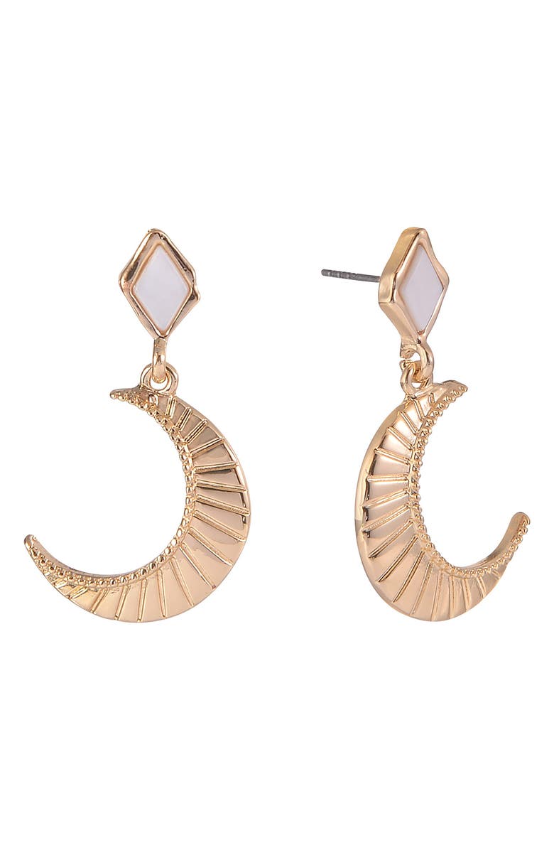 RACHEL Rachel Roy Mother-of-Pearl Crescent Moon Drop Earrings ...
