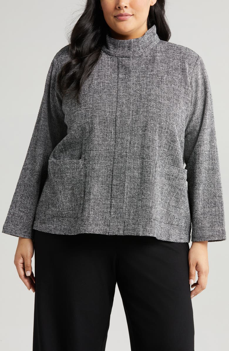 Eileen Fisher Stand Collar Tweed Jacket | Nordstromrack