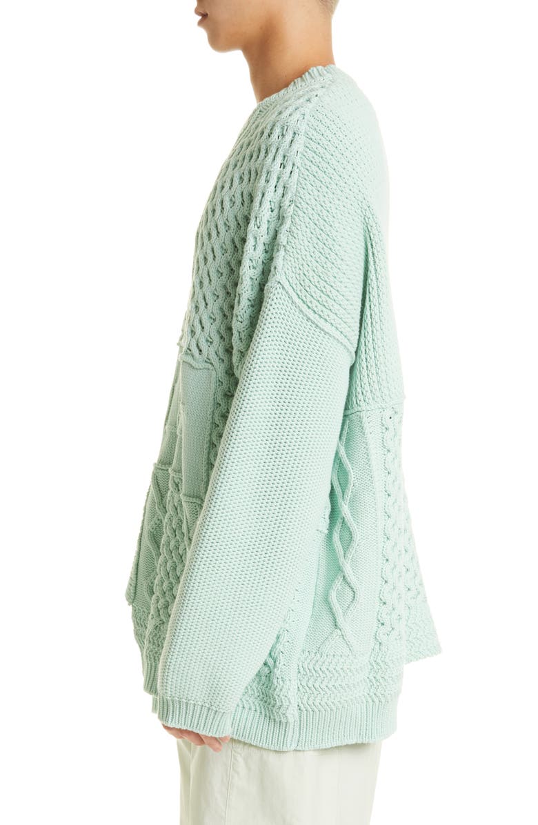 Ambush Men's Patchwork Logo Cable Knit Sweater | Nordstromrack