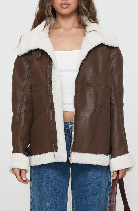 Brown Shearling & Faux Shearling | Nordstrom