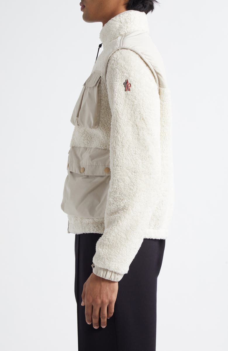 Moncler Padded Teddy Fleece Zip-Up Cardigan | Nordstrom