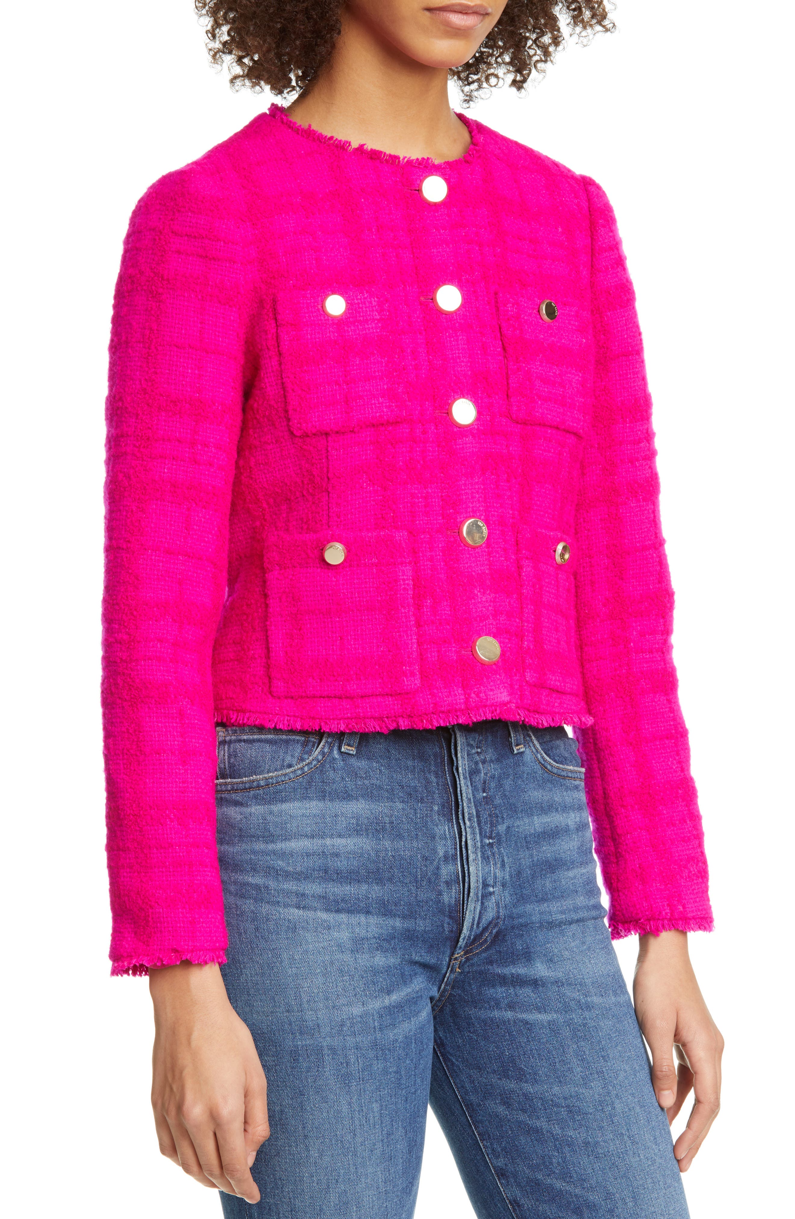 Ted Baker London Ilex Wool Blend Tweed Jacket | Nordstrom