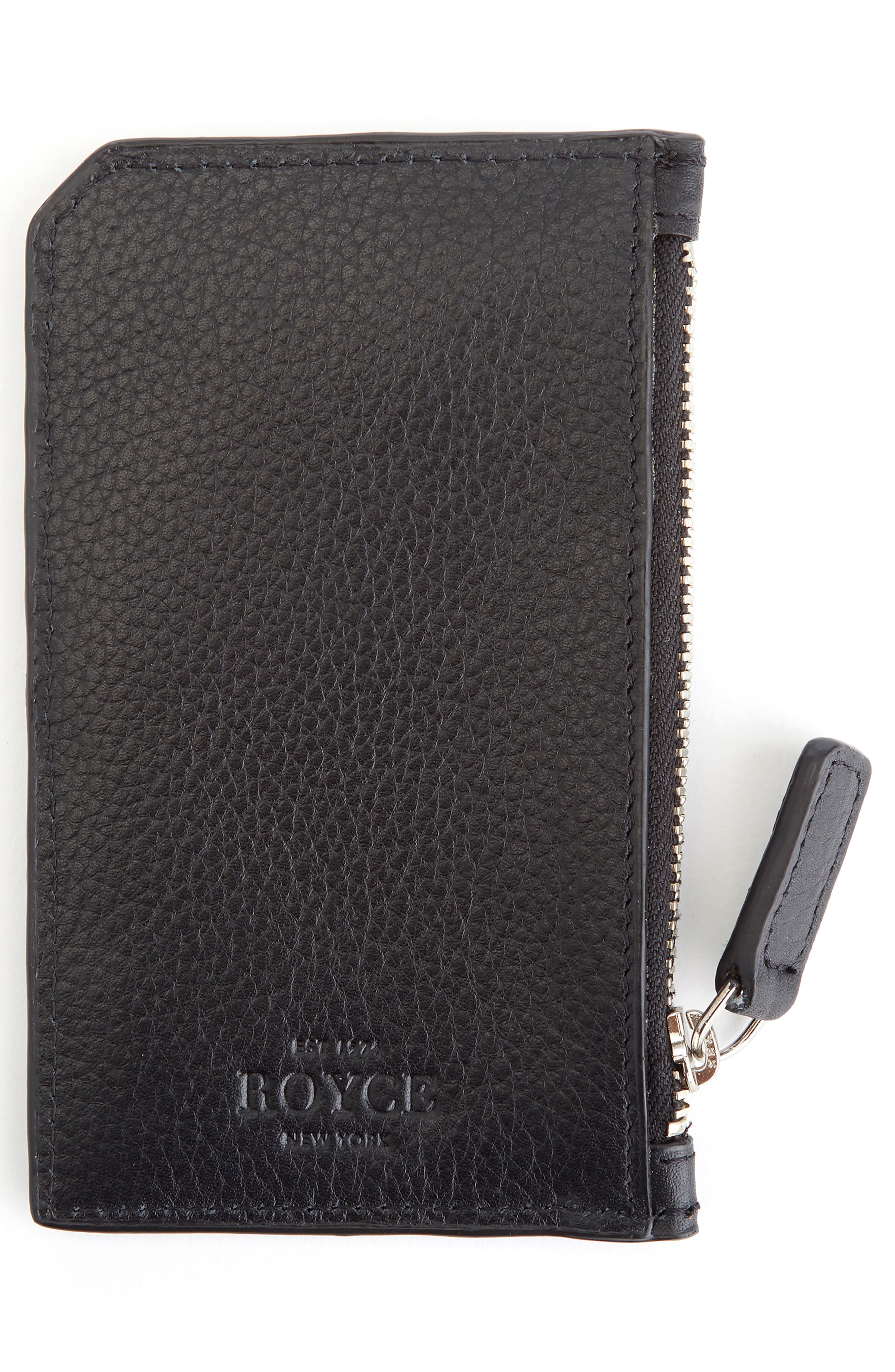 ROYCE New York Zip Leather Card Case | Nordstrom