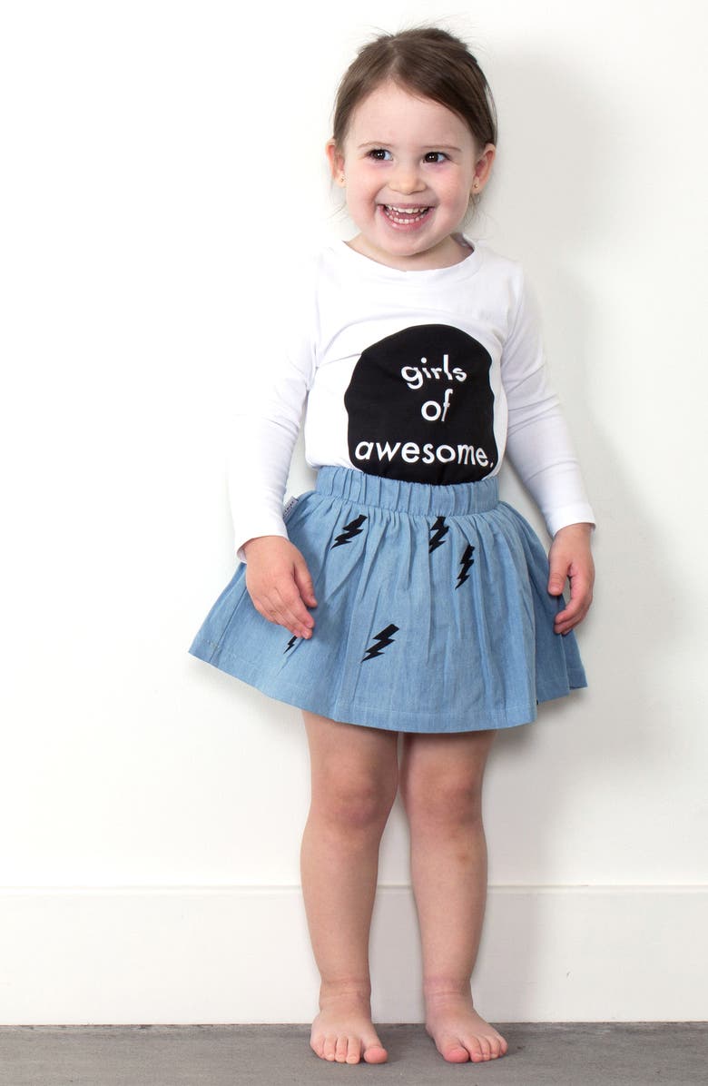 TINY TRIBE Girls of Awesome Tee & Skirt Set | Nordstromrack