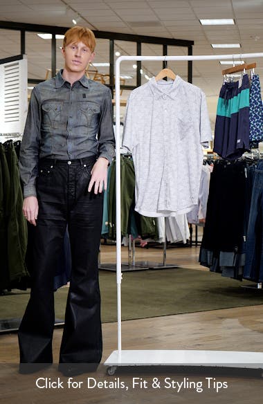 Tommy Bahama San Lucio Tri Leaf Geo Print IslandZone® Short Sleeve ...