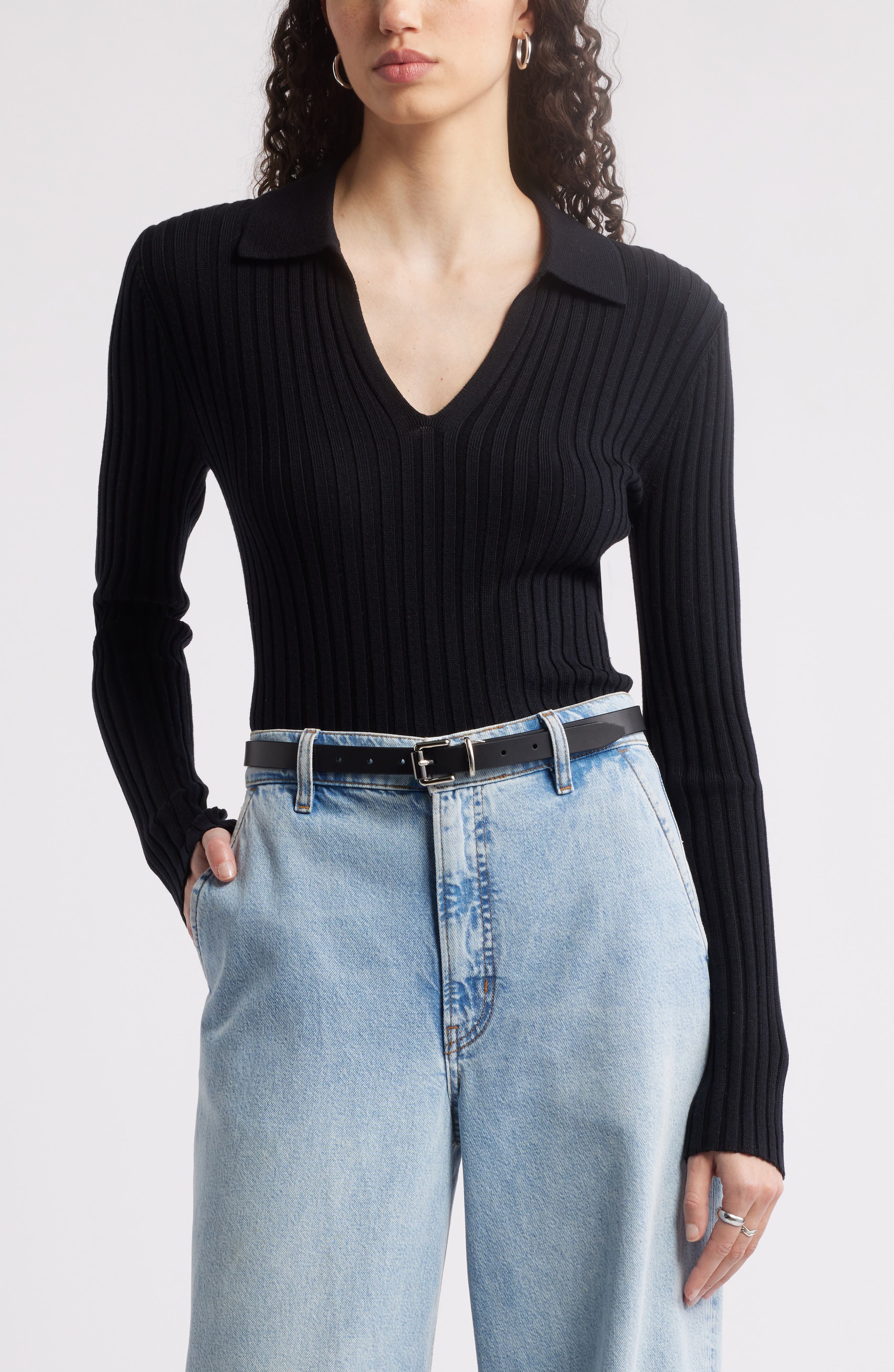 Johnny Collar Polo Sweater (Women) | Nordstromrack