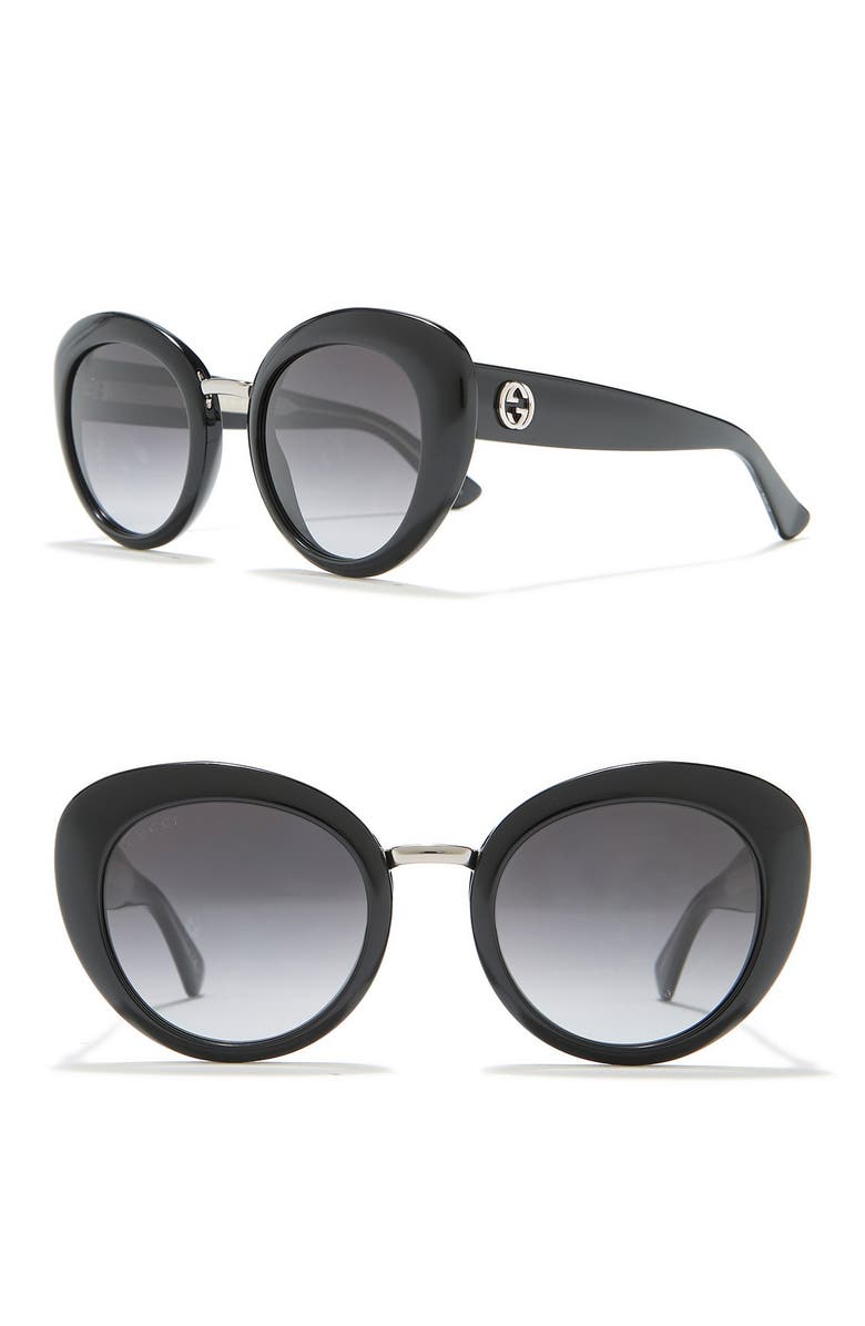 Gucci Core 51mm Round Cat Eye Sunglasses | Nordstromrack
