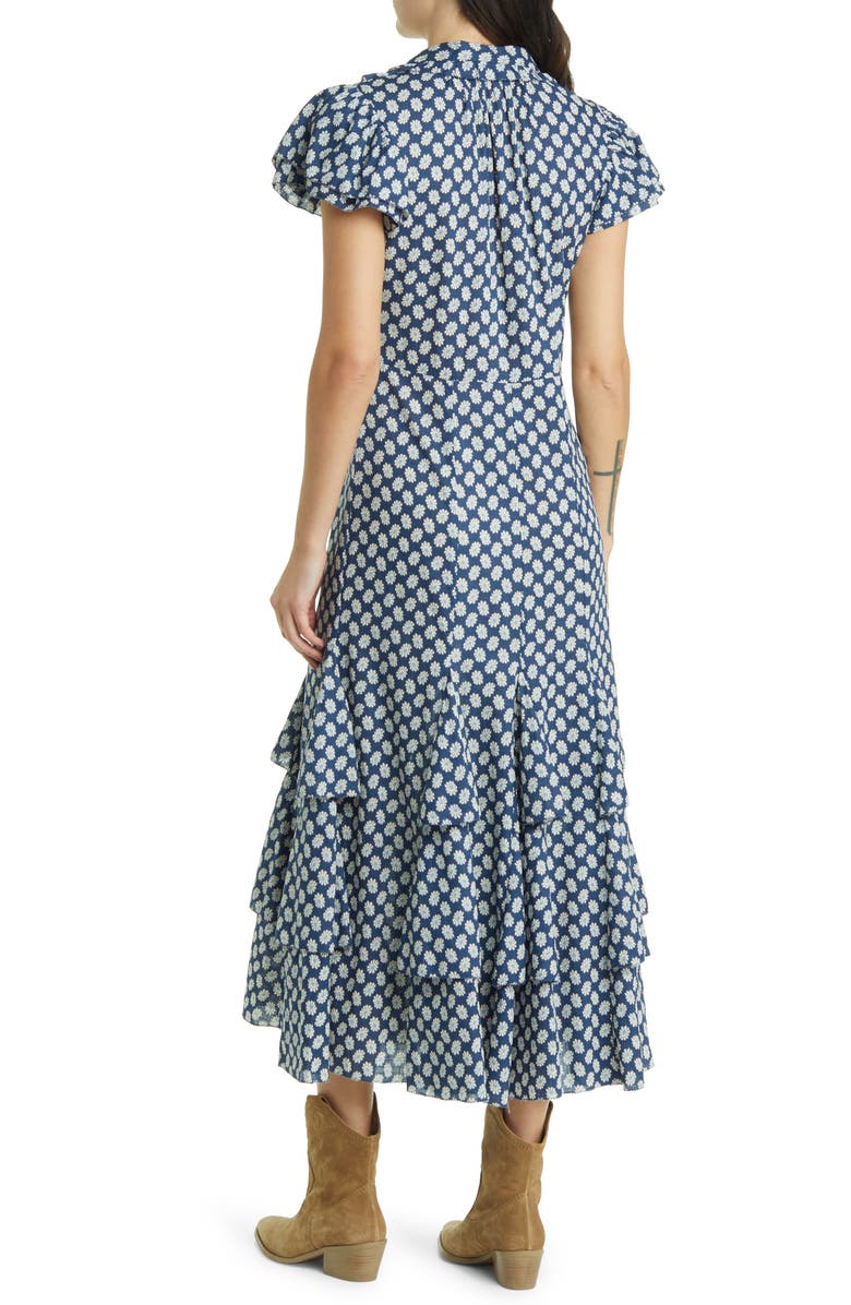 THE GREAT. The Curtsy Floral Print Ruffle Maxi Dress | Nordstromrack