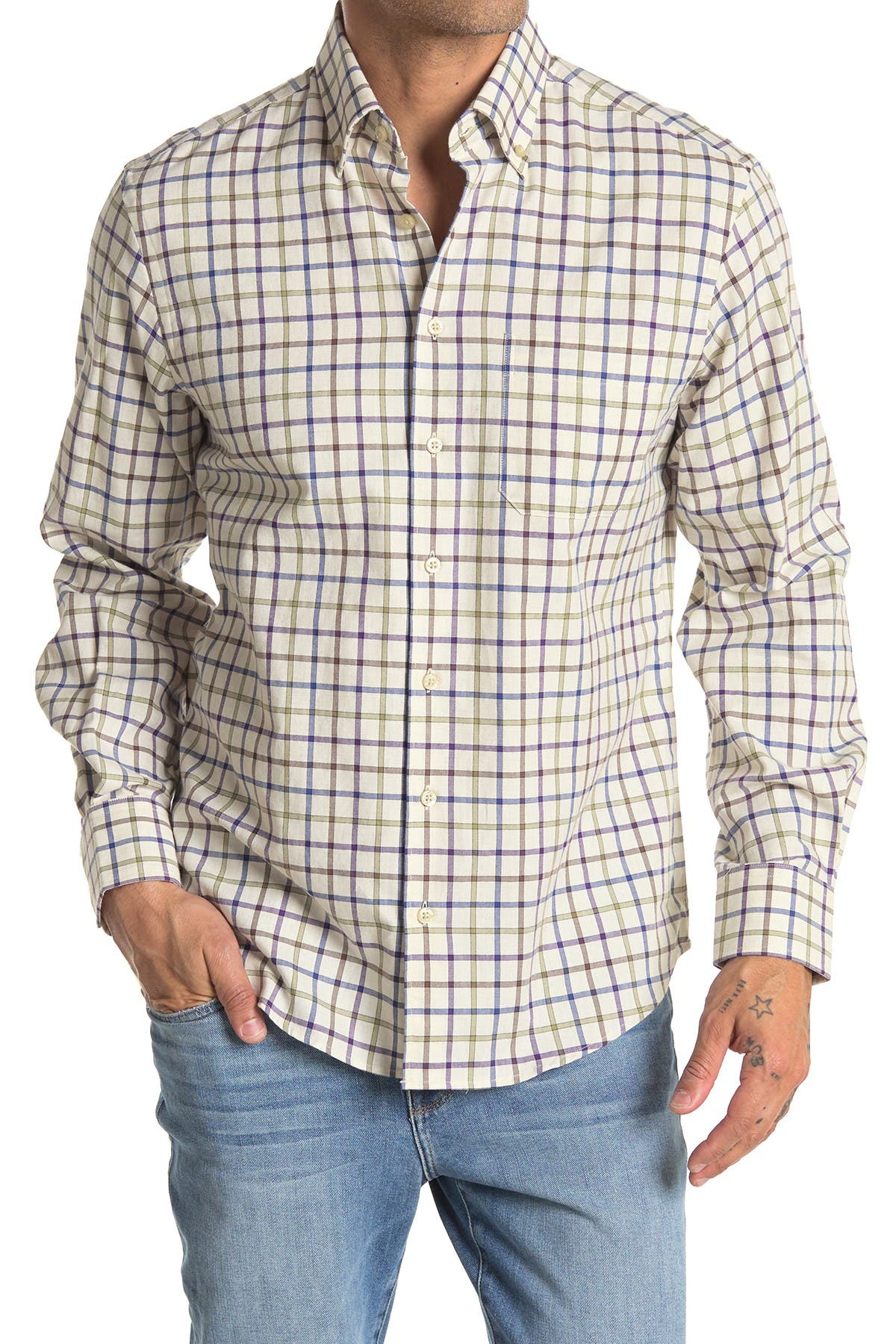 Scott Barber Cotton Melange Shirt | Nordstromrack