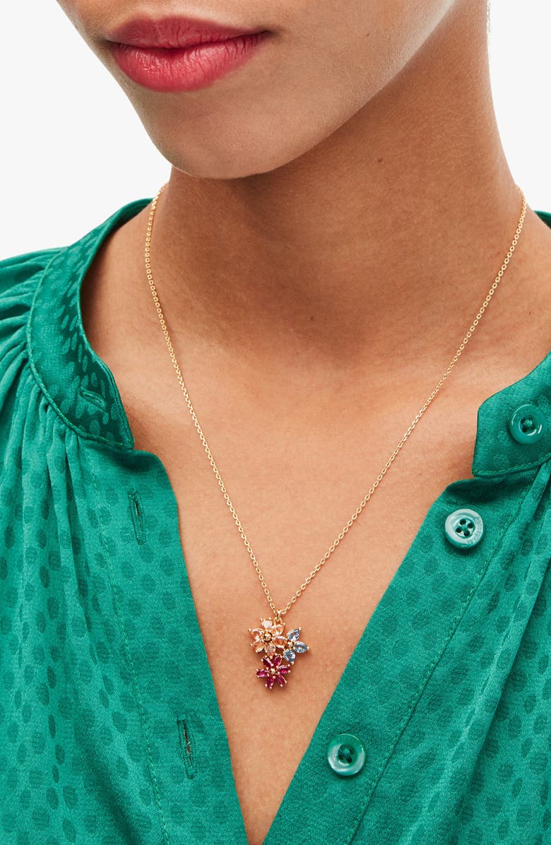 Kate Spade New York first bloom floral cluster pendant necklace | Nordstrom