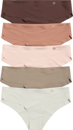Danskin Assorted 5-Pack Laser Cut Dolphin Leg Hipster Briefs ...