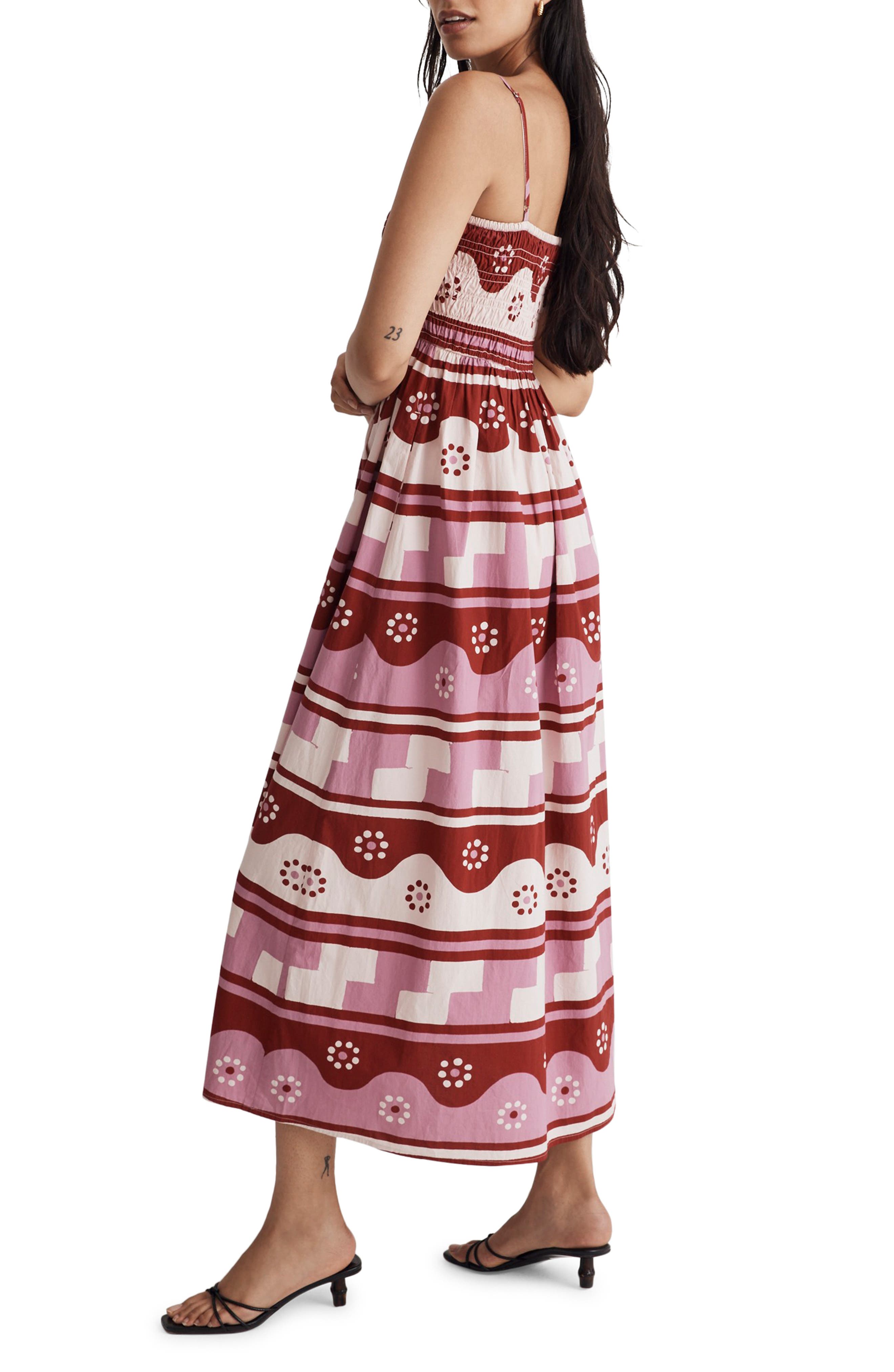 Madewell Theo Geodaisy Batik Sleeveless Dress | Nordstromrack
