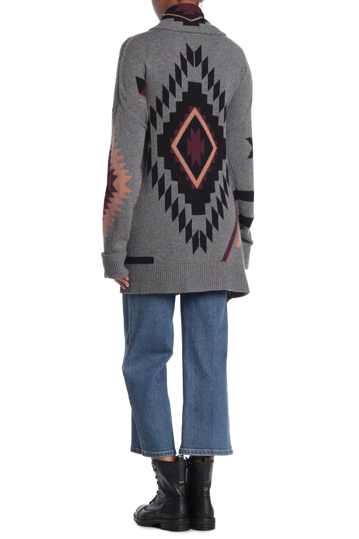 360 CASHMERE Helen Boho Print Wool & Cashmere Blend Cardigan ...