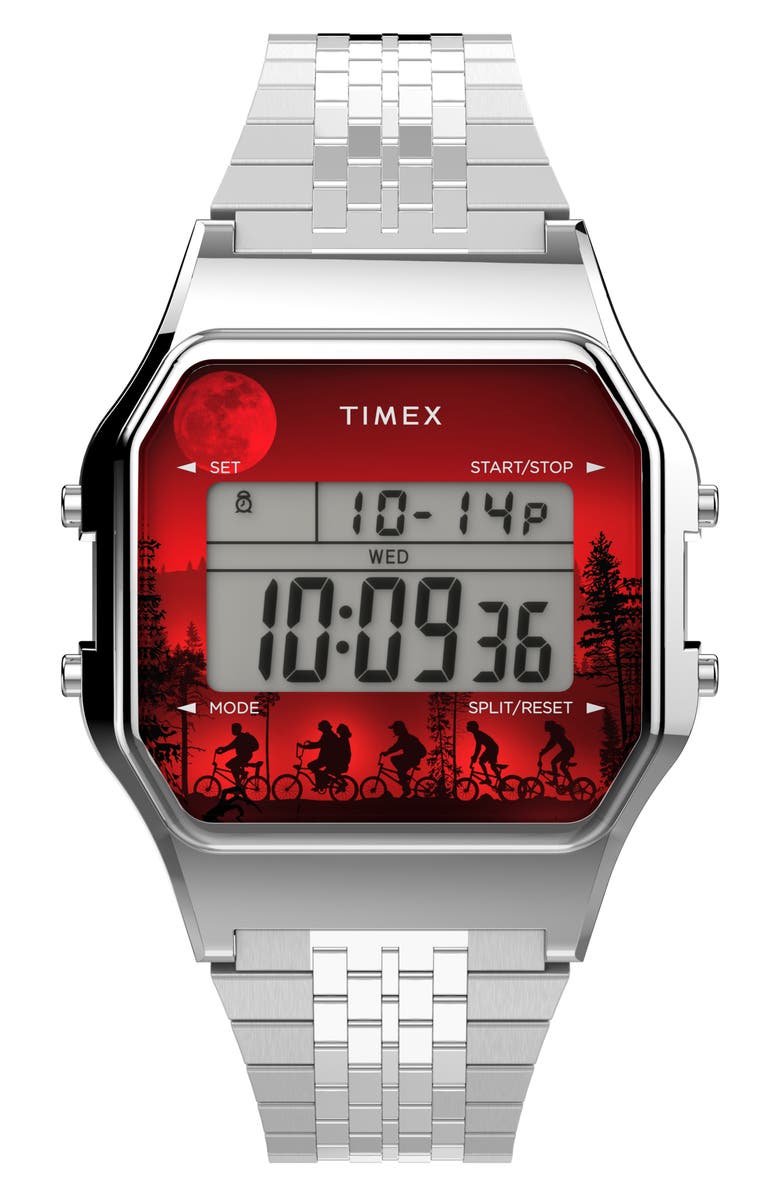 Timex® x 'Stranger Things' T80 Chronograph Bracelet Watch, 34mm | Nordstrom