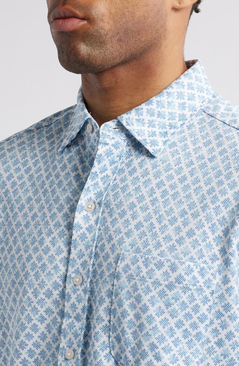 Tommy Bahama San Lucio Getaway Geo Print Supima® Cotton Blend Button-Up ...