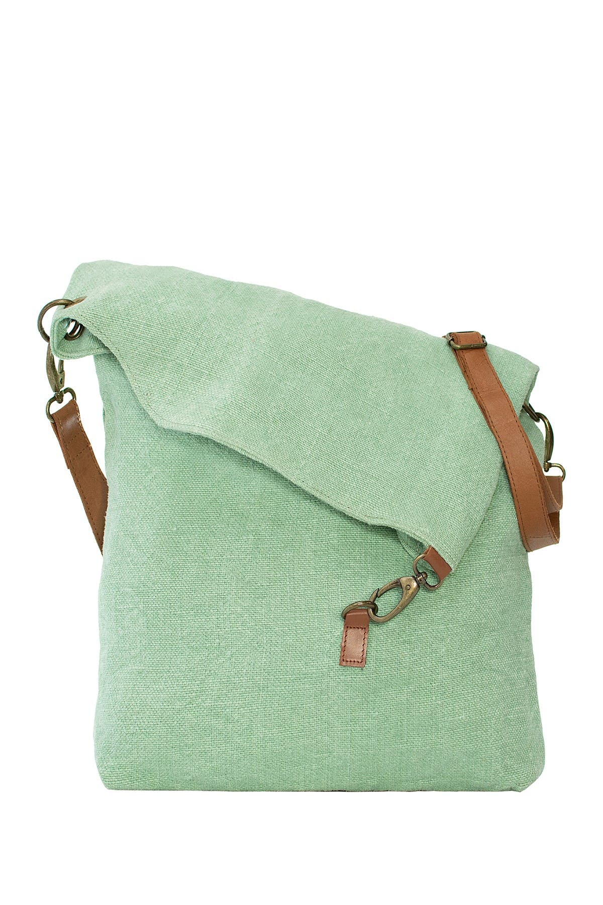 Foldover Jute & Leather Crossbody Bag (Women) | Nordstromrack