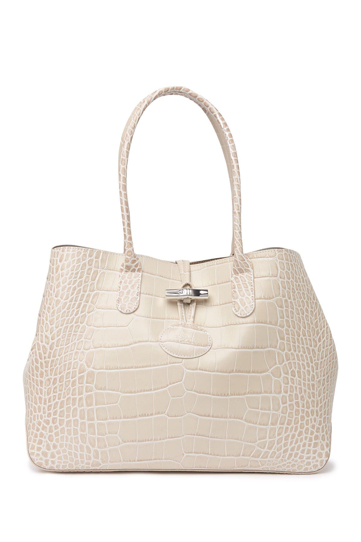 Longchamp Croc Embossed Leather Shoulder Tote | Nordstromrack
