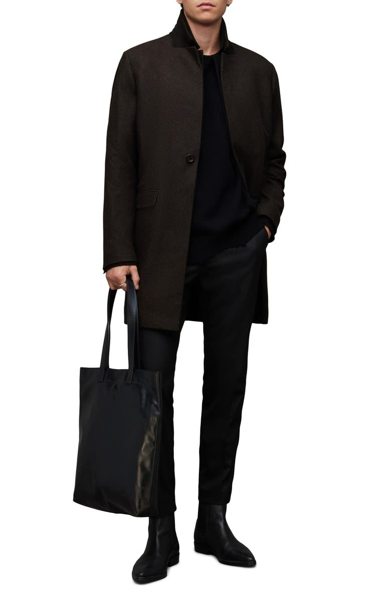 AllSaints Centinel Wool Blend Coat | Nordstromrack