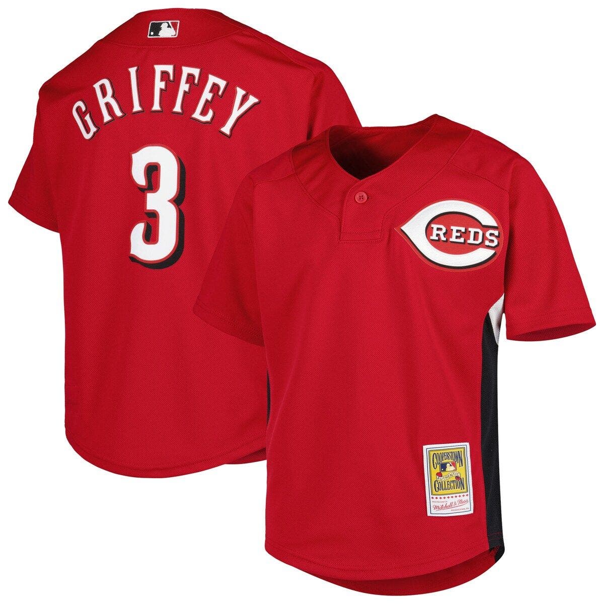 Mitchell & Ness Youth Mitchell & Ness Ken Griffey Jr. Red Cincinnati ...