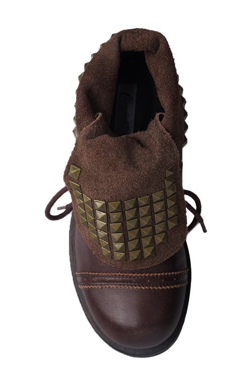 Candies Candie's Sarafina Studded Bootie In Brown Leather | ModeSens