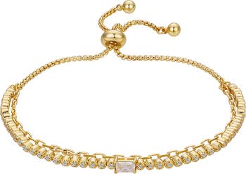 LA ROCKS Double Row CZ & Chain Link Bracelet | Nordstromrack
