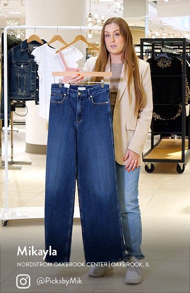 Good American Good Skate High Waist Wide Leg Jeans | Nordstromrack