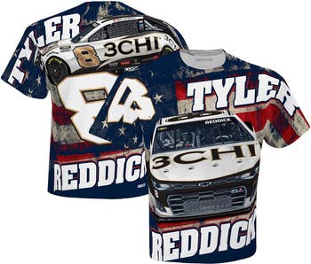 CHECKERED FLAG Men's Checkered Flag White Tyler Reddick 3CHI Sublimated ...