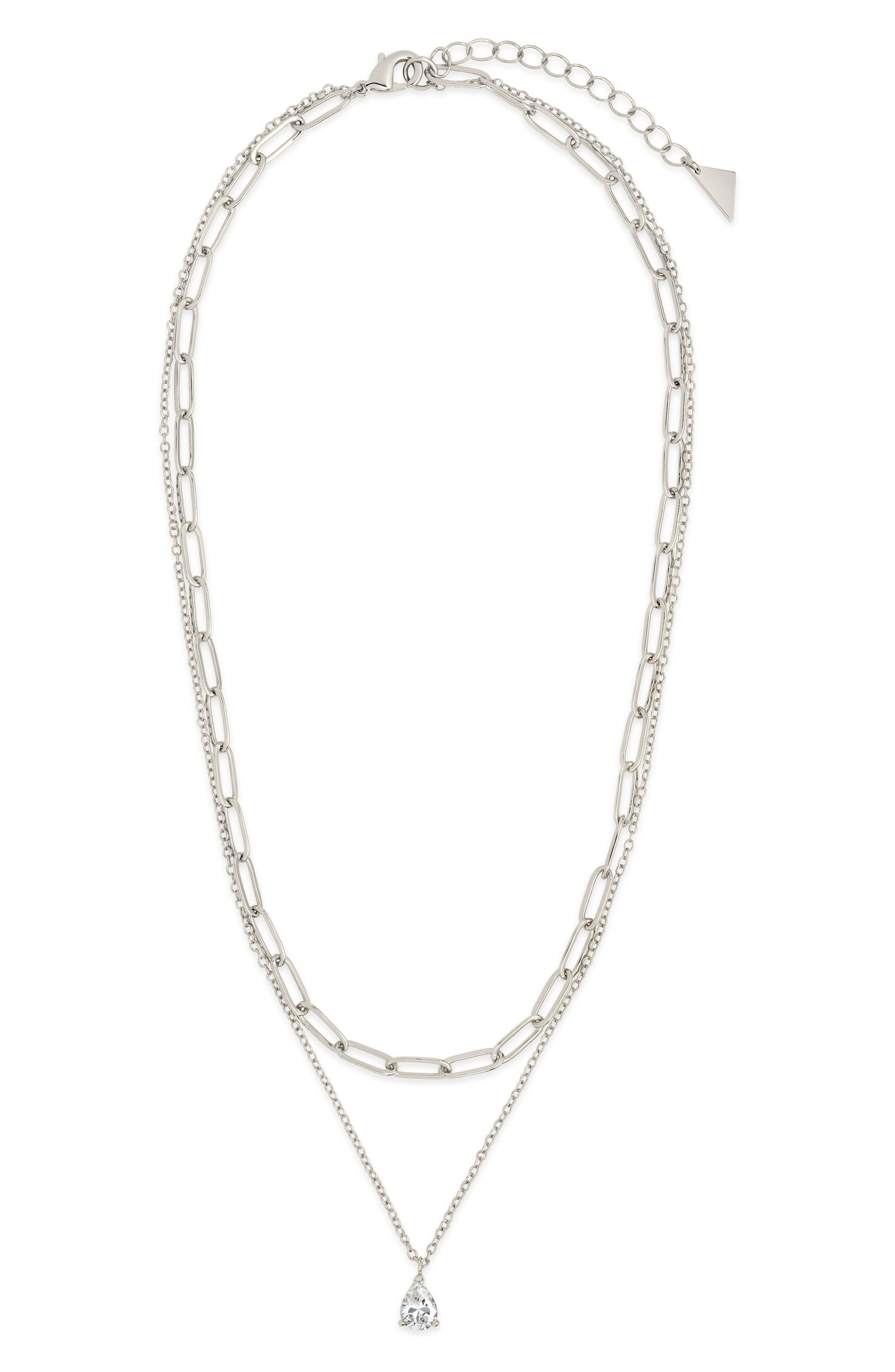 Sterling Forever Savannah Layered Necklace | Nordstromrack