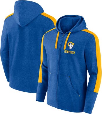 FANATICS Men's Fanatics Heather Royal Los Angeles Rams Gains Full-Zip ...