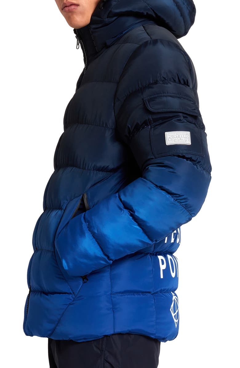 Point Zero Dip Dye Hooded Quilted Puffer Jacket | Nordstromrack