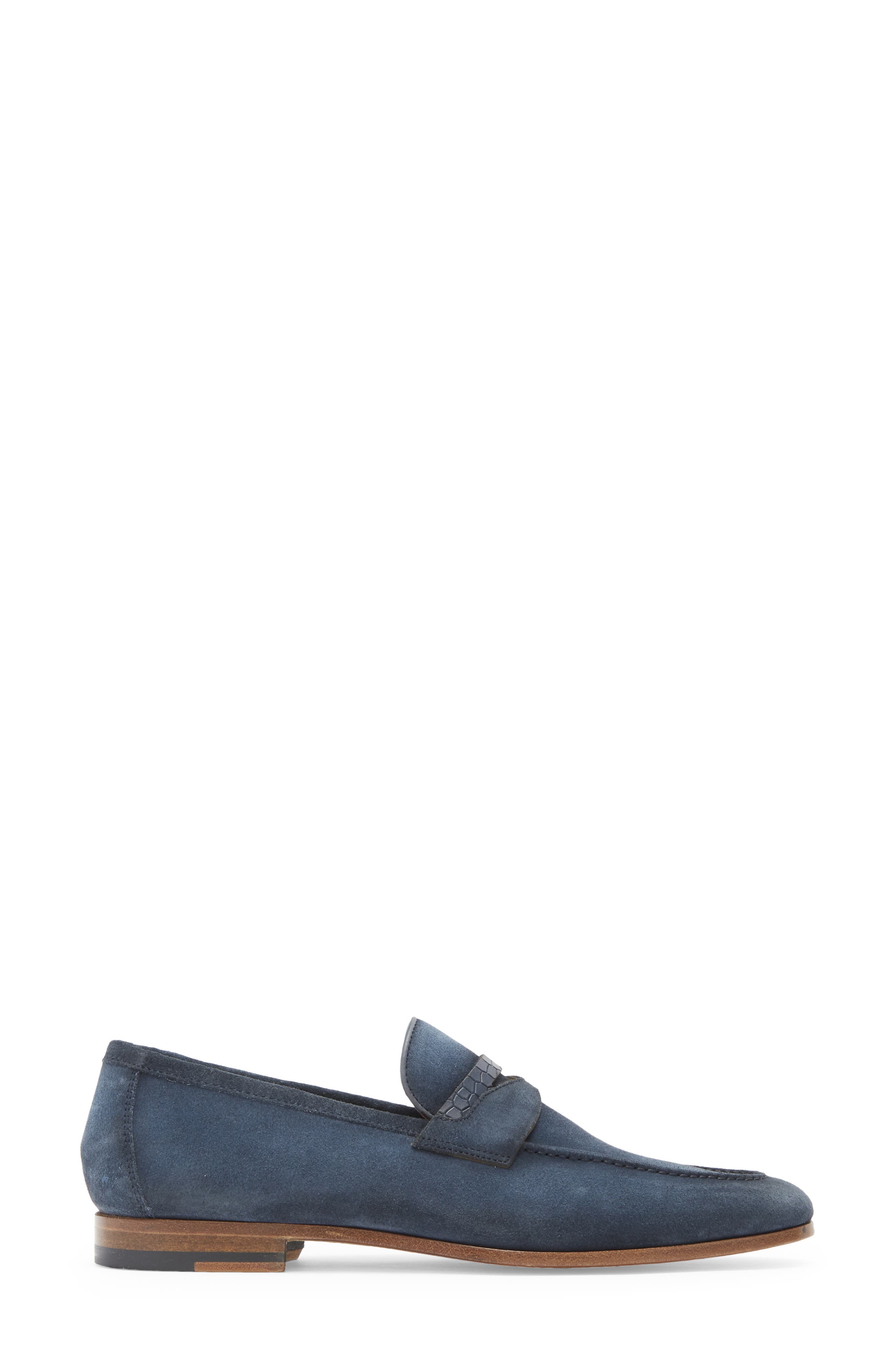 Magnanni Sasso Croc Embossed Penny Loafer (Men) | Nordstromrack