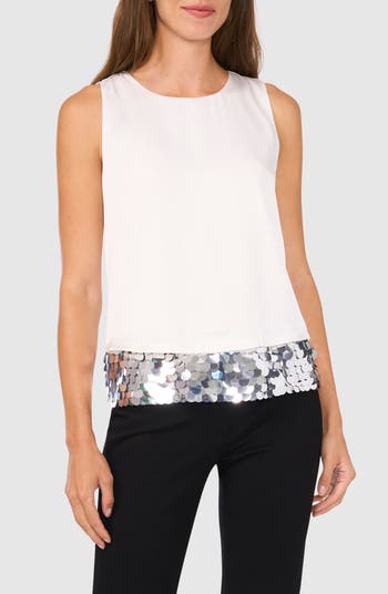 Halogen® Paillette Hem Shell | Nordstrom