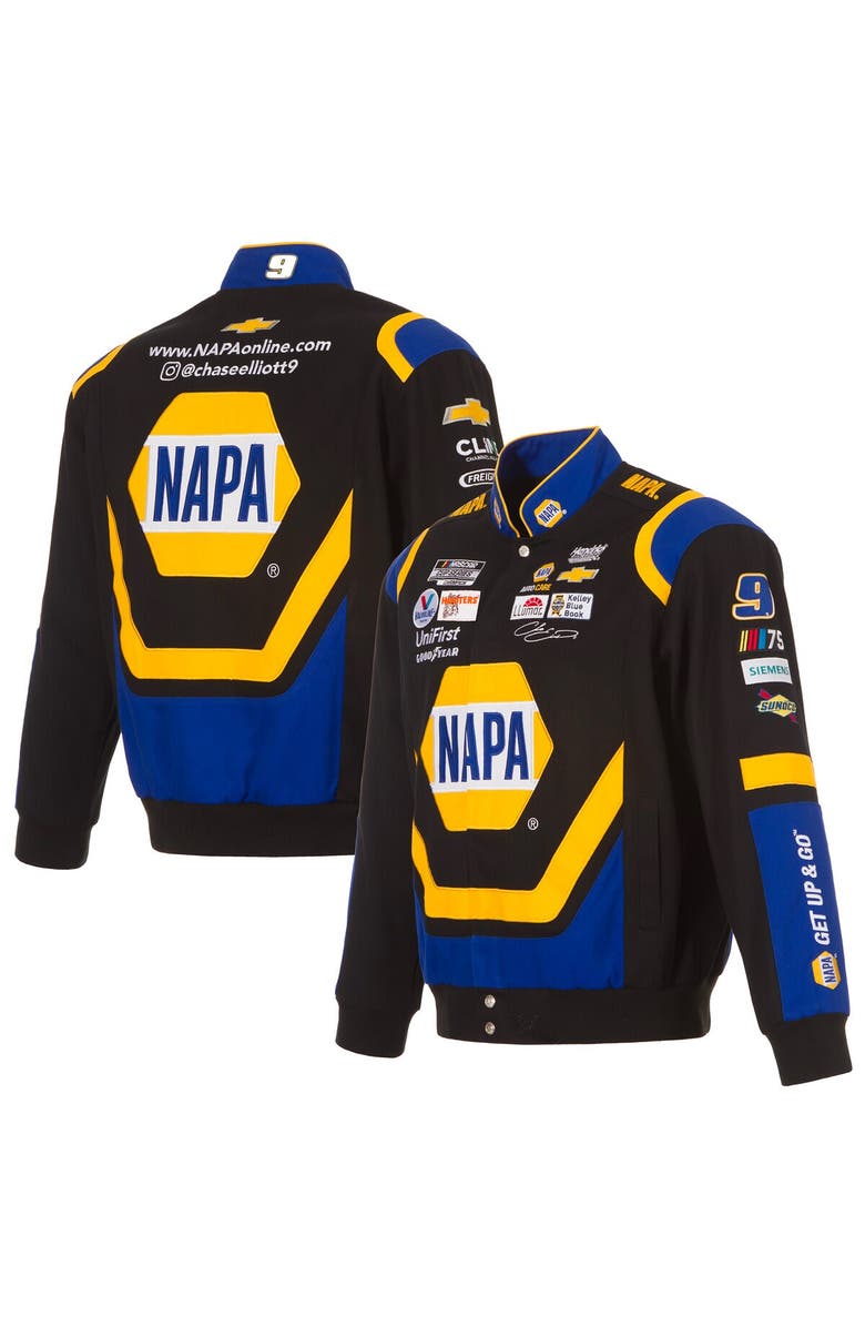 JH DESIGN Men's JH Design Black/Royal Chase Elliott NAPA Driver Twill ...