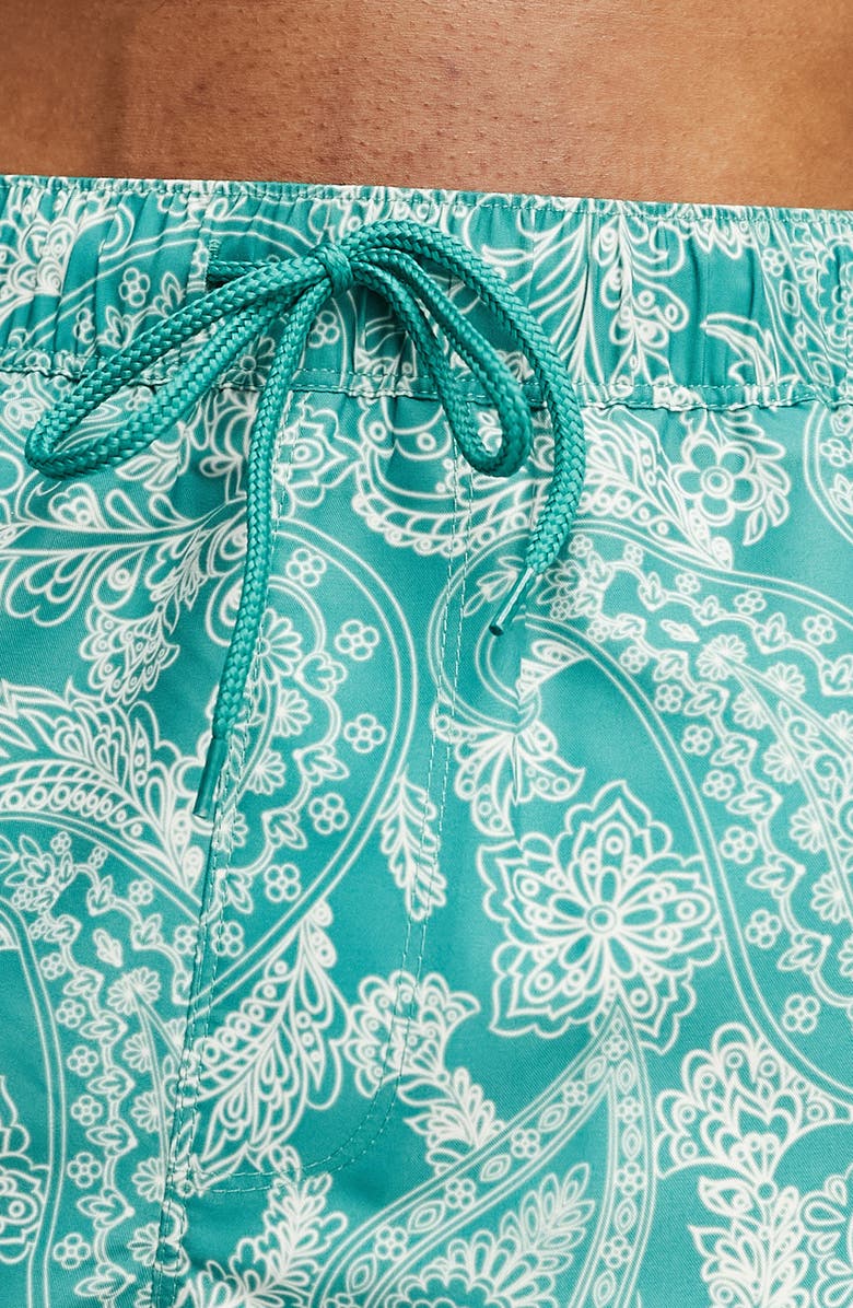 ASOS DESIGN Paisley Print Short Swim Trunks | Nordstrom