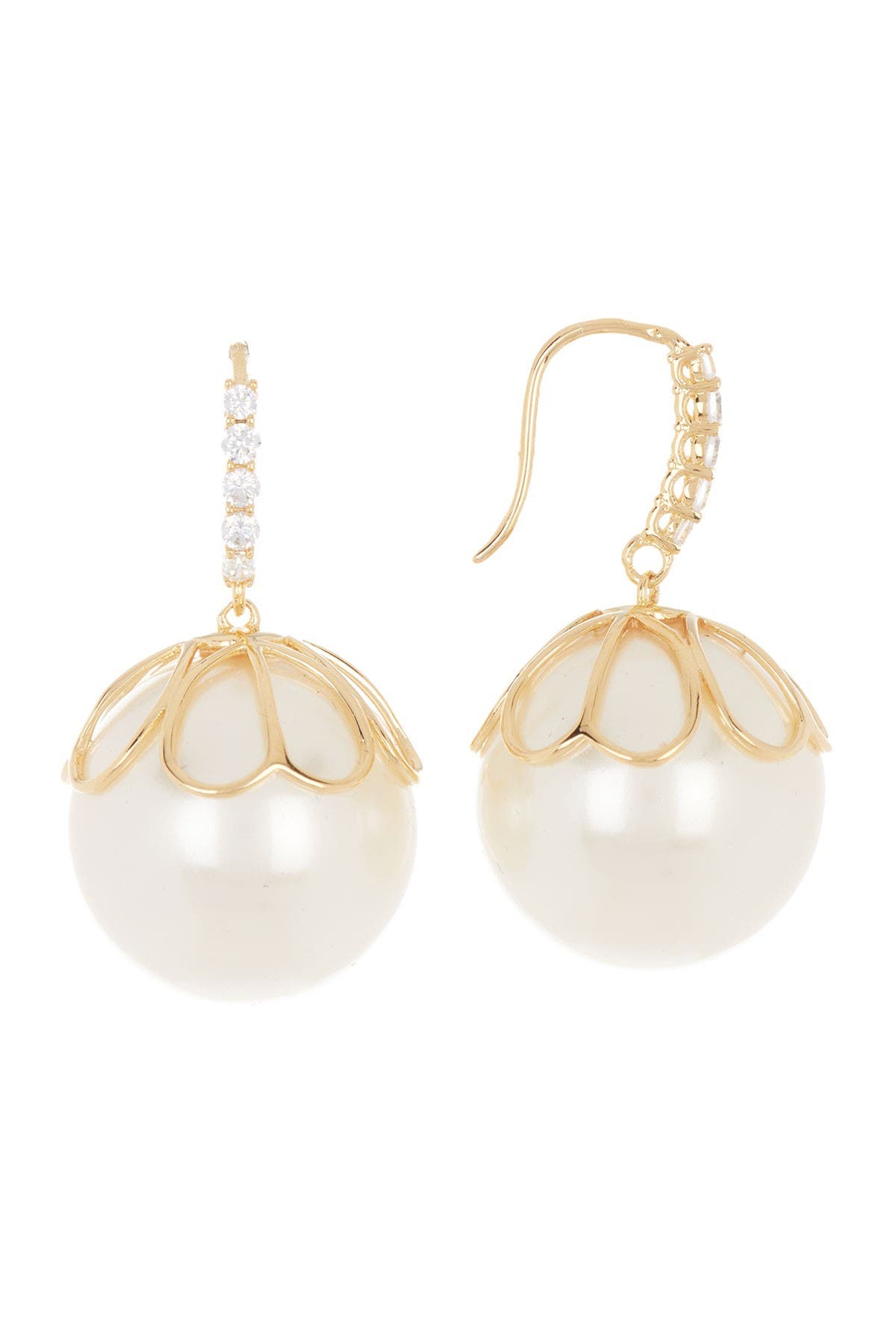 Kate Spade New York crystal drop imitation pearl earrings | Nordstromrack