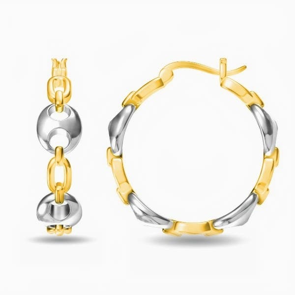 Donatello Gian Two Tone Hoop Earrings | Nordstrom