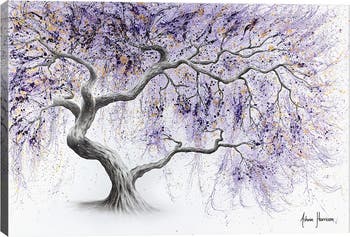 iCanvas Purple Prosperity Tree by Ashvin Harrison Canvas Wall Art - 40 ...