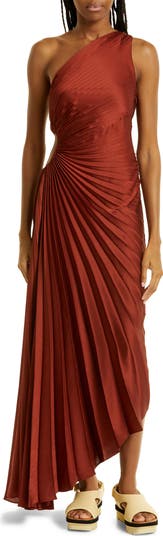 A.L.C. Delfina Pleated Cutout One-Shoulder Dress | Nordstrom