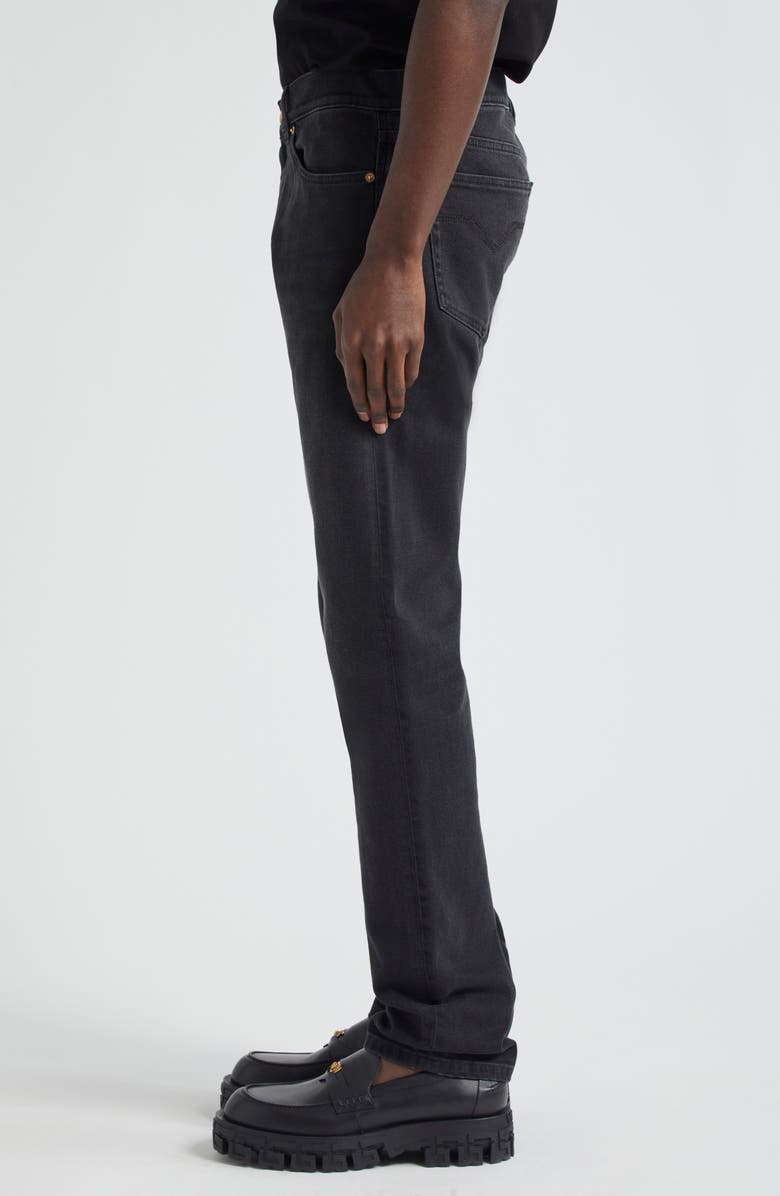 Versace Logo Embroidered Slim Fit Jeans | Nordstromrack