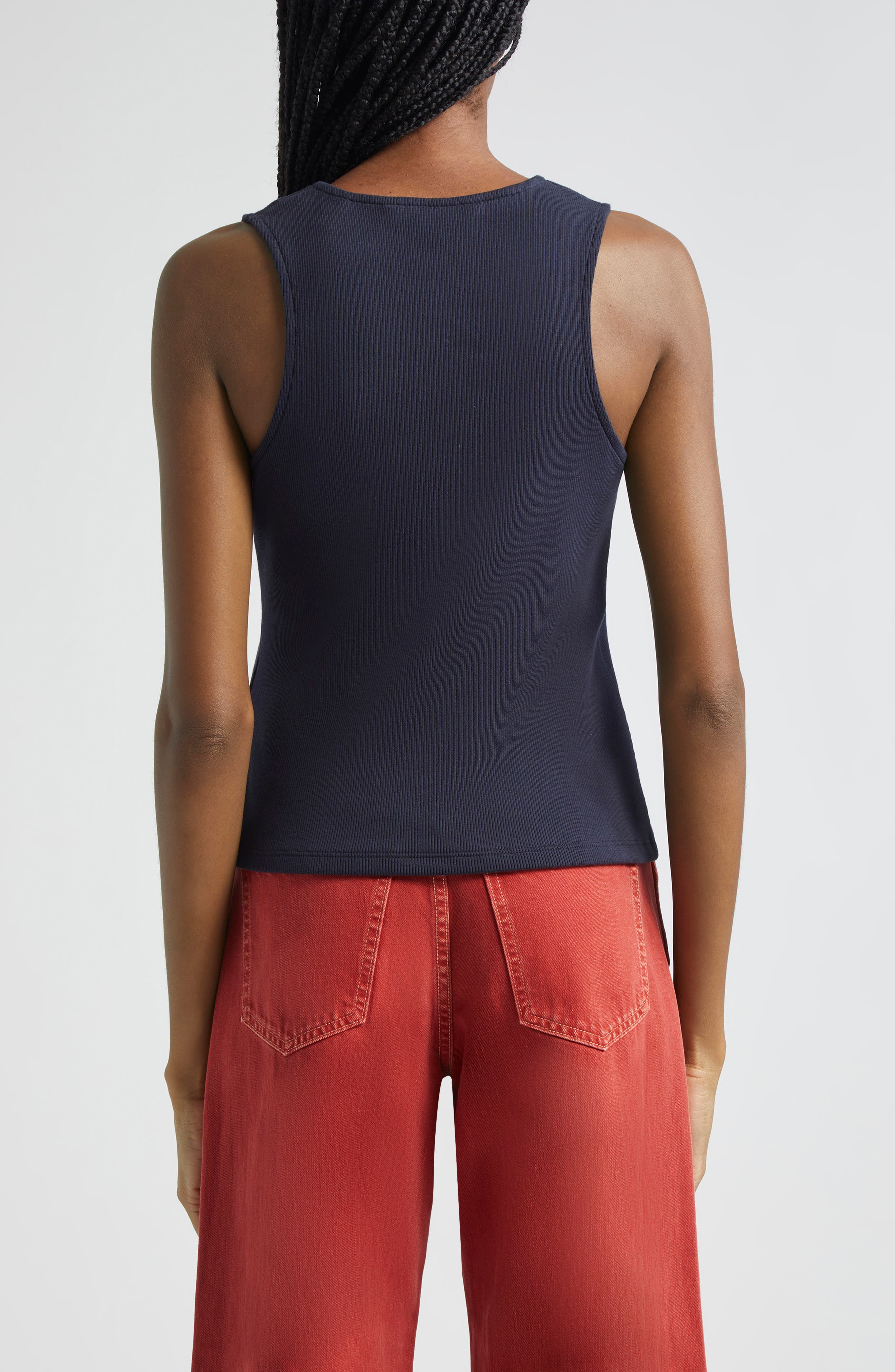 Hoorne Cotton Rib Button-Up Vest (Women) | Nordstromrack