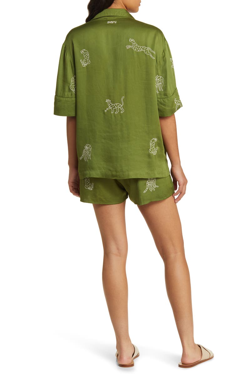 Sani Animal Embroidered Sateen Pajamas | Nordstromrack