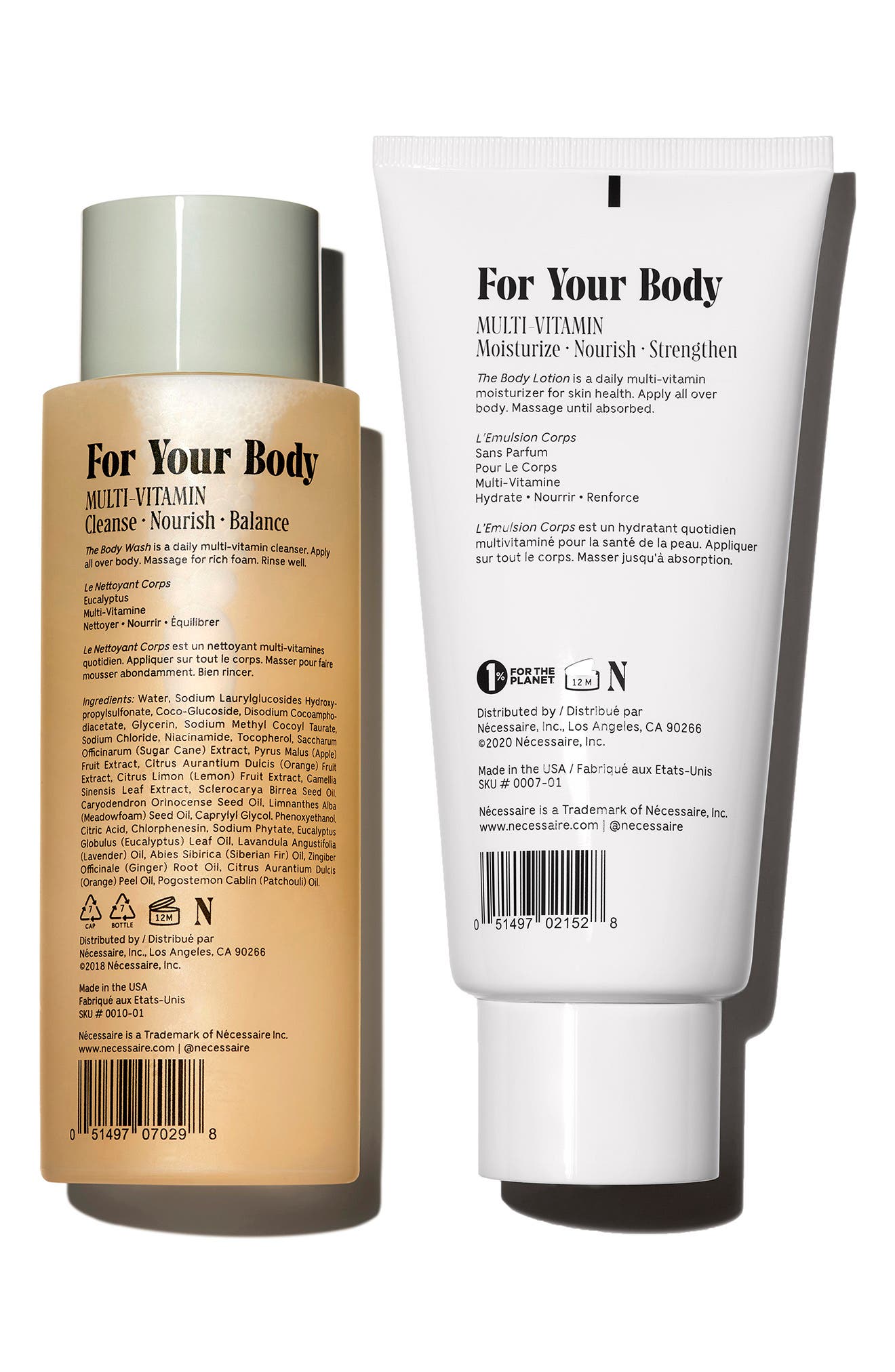 Nécessaire Body Wash & Body Lotion Set $50 Value | Nordstrom