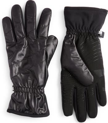 U|R Women's Mixed Media All Weather Puffer Gloves | Nordstrom